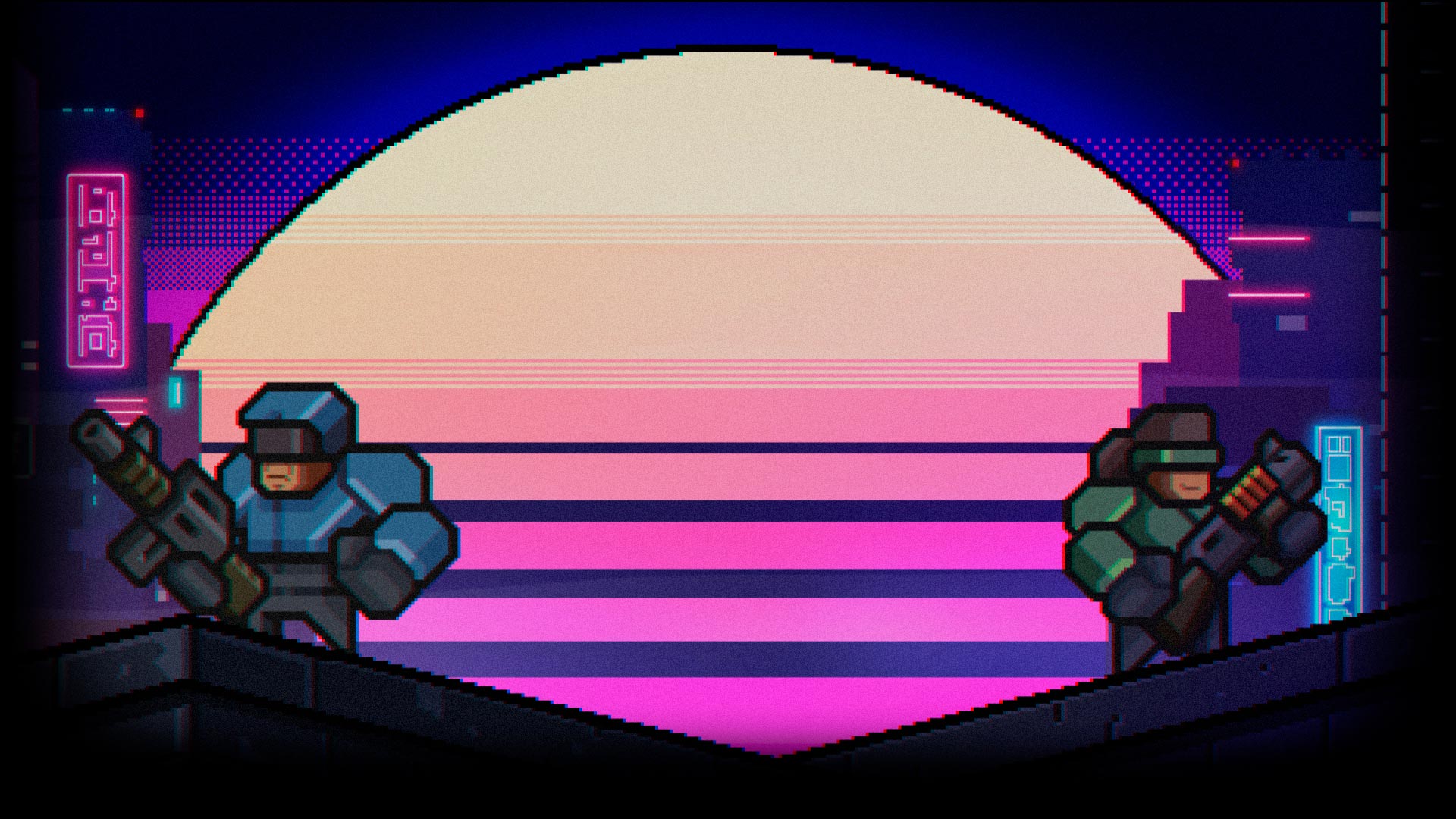 Backgrounds.Gallery | Background - Mega City Force - Retrowave